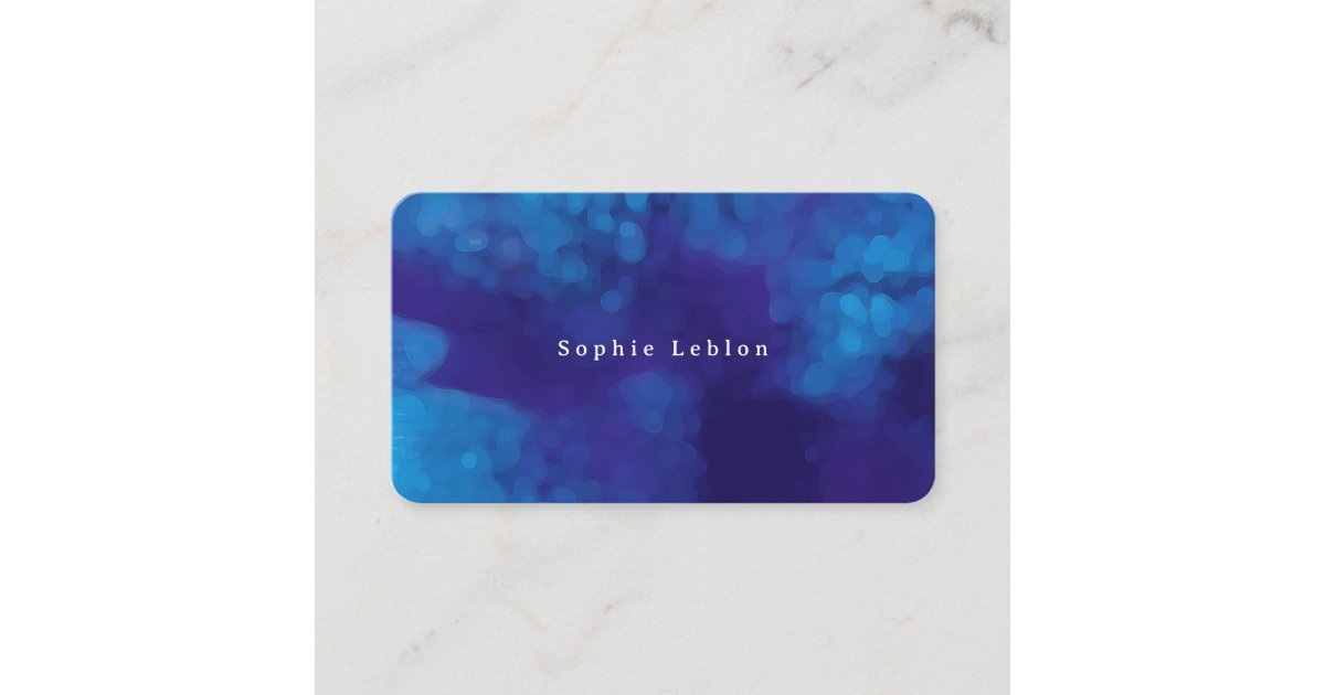 Minimalist Watercolor Shades of Blue Calling Card | Zazzle