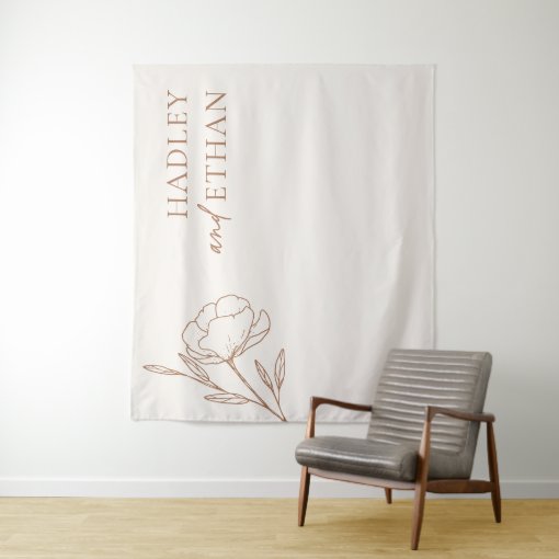 Minimalist Wedding Backdrop Banner | Zazzle
