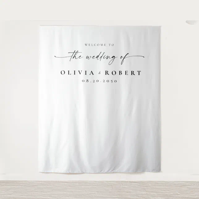 Minimalist Wedding Backdrops | Zazzle