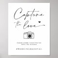 Minimalist Wedding Capture the Love Photo Sign | Zazzle
