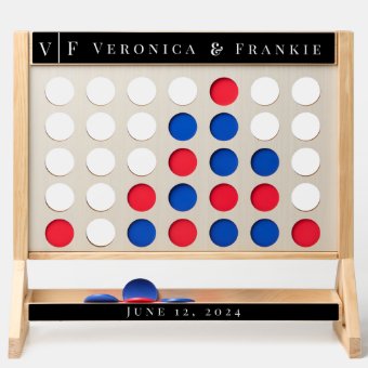 Minimalist Wedding Connect Four | Yard Game | Zazzle