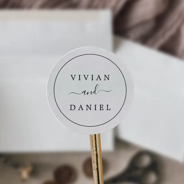 Minimalist Wedding Envelope Seals | Zazzle