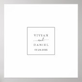 Minimalist Wedding Guest Signing Poster | Zazzle