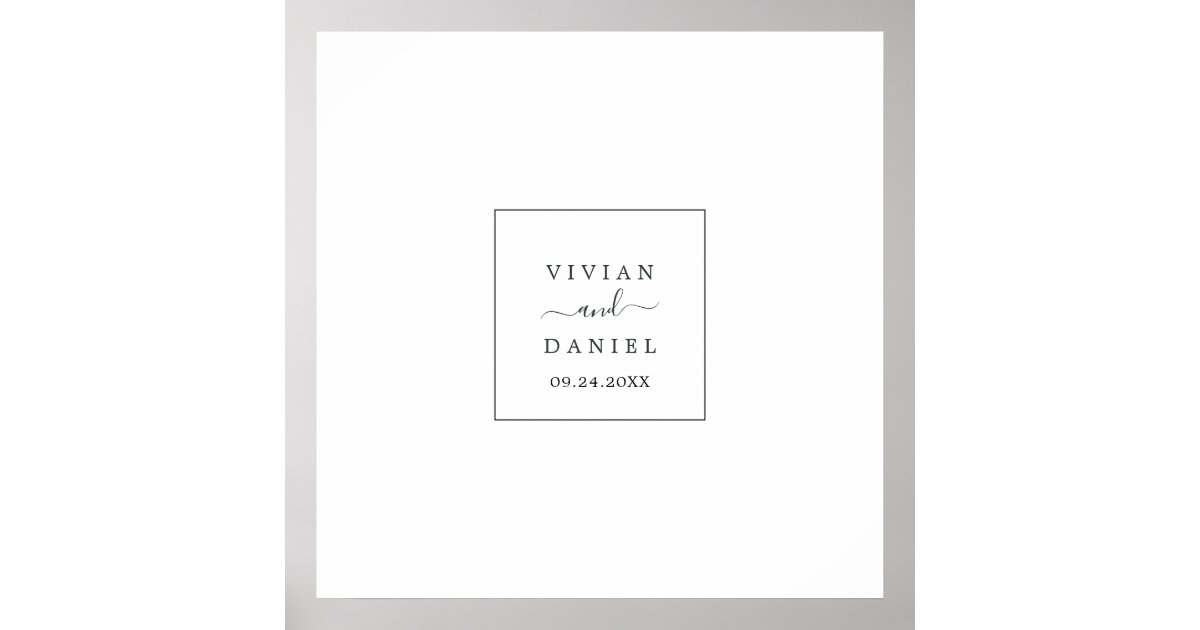 Minimalist Wedding Guest Signing Poster | Zazzle