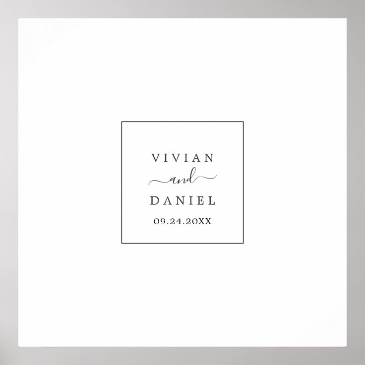 Minimalist Wedding Guest Signing Poster | Zazzle