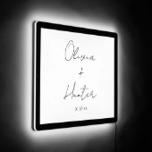 Minimalist Wedding Handwritten Calligraphy LED Sig LED Sign | Zazzle