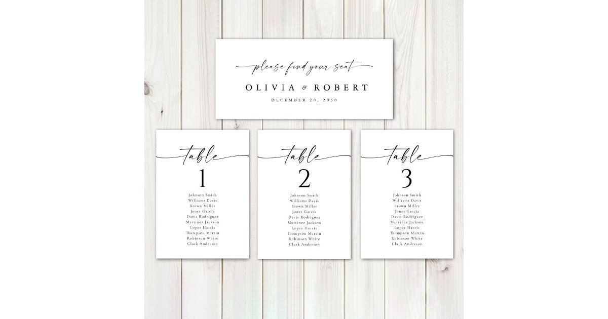 Minimalist Wedding Head Table Sign | Zazzle