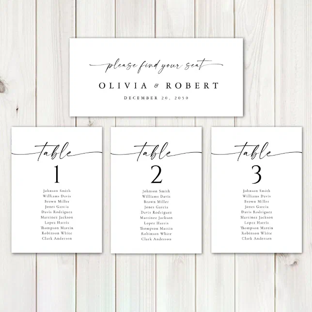 Minimalist Wedding Head Table Sign | Zazzle