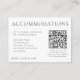 Minimalist Wedding Hotel Accommodation QR Code Enclosure Card | Zazzle