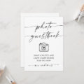 Minimalist Wedding Photo Guestbook Sign, Invitation | Zazzle