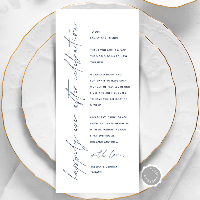Minimalist Wedding Place Setting Thank You Card | Zazzle Minimalist Wedding Place Setting Thank You Card | Zazzle