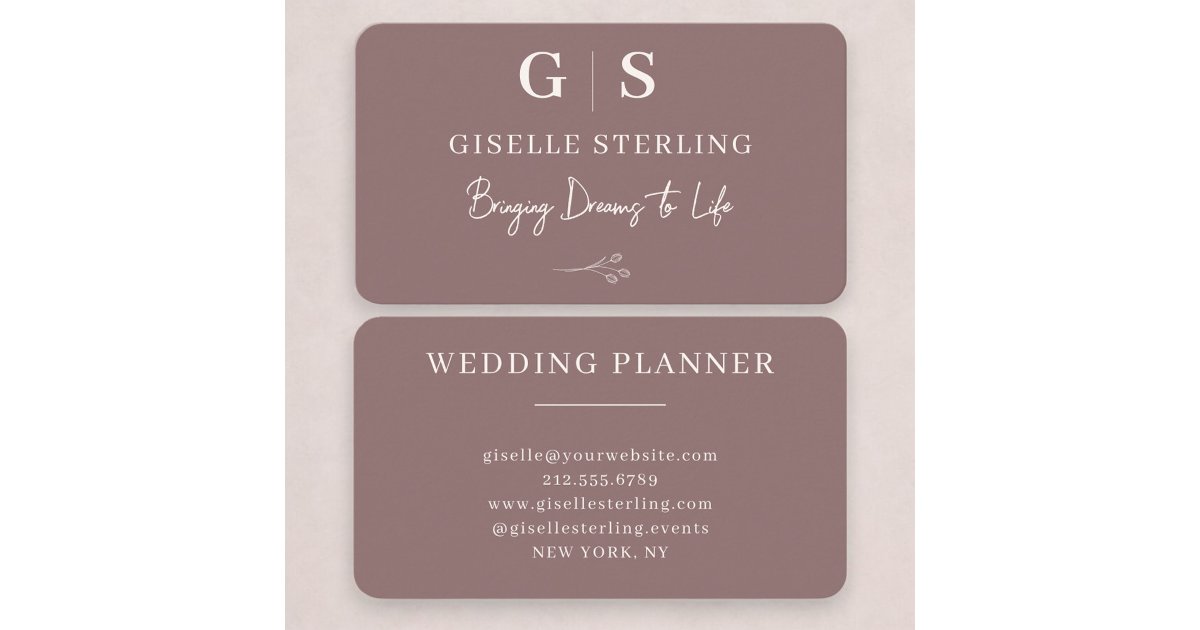 Minimalist Wedding Planner Business Card | Zazzle