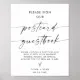 Minimalist Wedding Postcard Guestbook Sign, Modern | Zazzle
