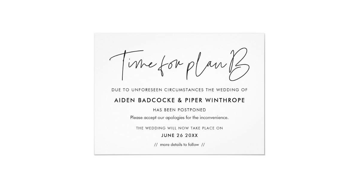 Minimalist Wedding status update announcement | Zazzle.com