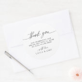 Minimalist Wedding Thank You Favor Stickers LAYLA | Zazzle