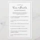 Minimalist Wedding Welcome and Ice Breaker Games Flyer | Zazzle