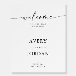 Minimalist Wedding Welcome Sign | 16x20" Welcome | Zazzle