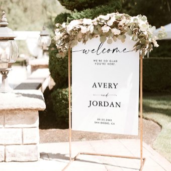 Minimalist Wedding Welcome Sign | 24x36" Welcome | Zazzle