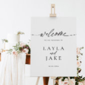 Minimalist Wedding Welcome Sign Foam Board LAYLA | Zazzle