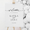 Minimalist Wedding Welcome Sign Foam Board LAYLA | Zazzle