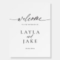 Minimalist Wedding Welcome Sign Foam Board LAYLA | Zazzle