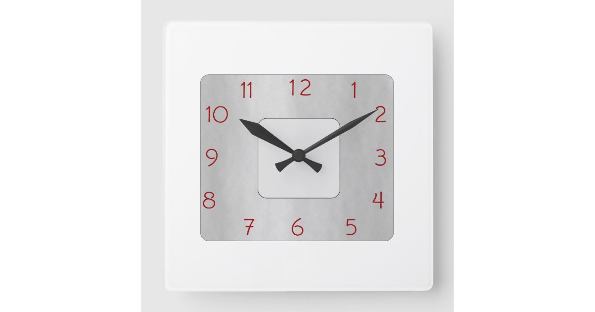 Minimalist White and Gray>Popular Wall Clock | Zazzle