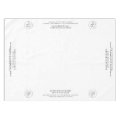 Minimalist White Business Logo Branded Craft Table Tablecloth | Zazzle