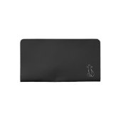 Minimalist White Cat On Black Add Name Checkbook Cover | Zazzle