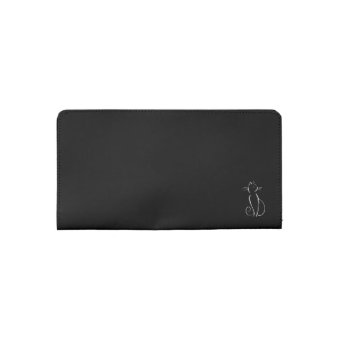 Minimalist White Cat On Black Add Name Checkbook Cover | Zazzle