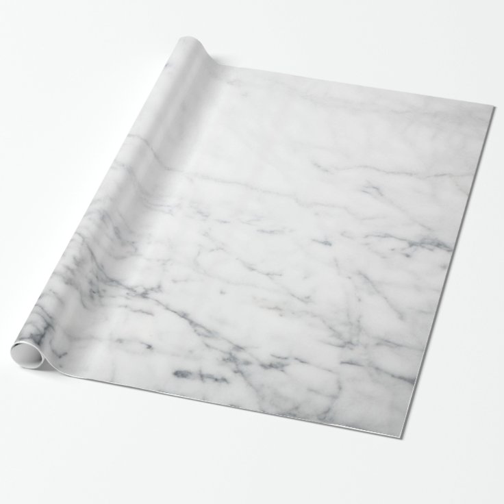 Minimalist White Marble Wrapping Paper | Zazzle