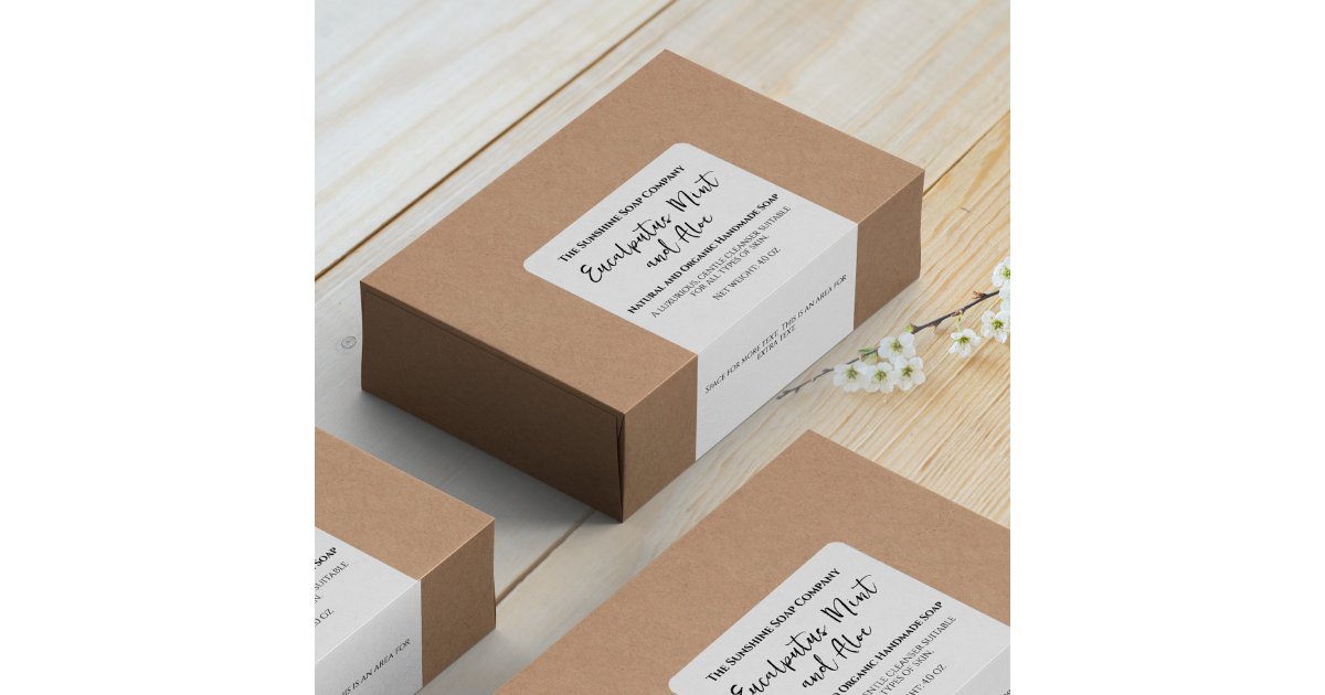 Minimalist White Soap Packaging Label | Zazzle