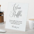 Minimalist Wine Raffle Bridal Shower Game Sign | Zazzle