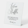 Minimalist Wine Raffle Bridal Shower Game Sign | Zazzle
