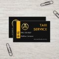 Minimalist Yellow Taxi Driving Tab Business Card | Zazzle