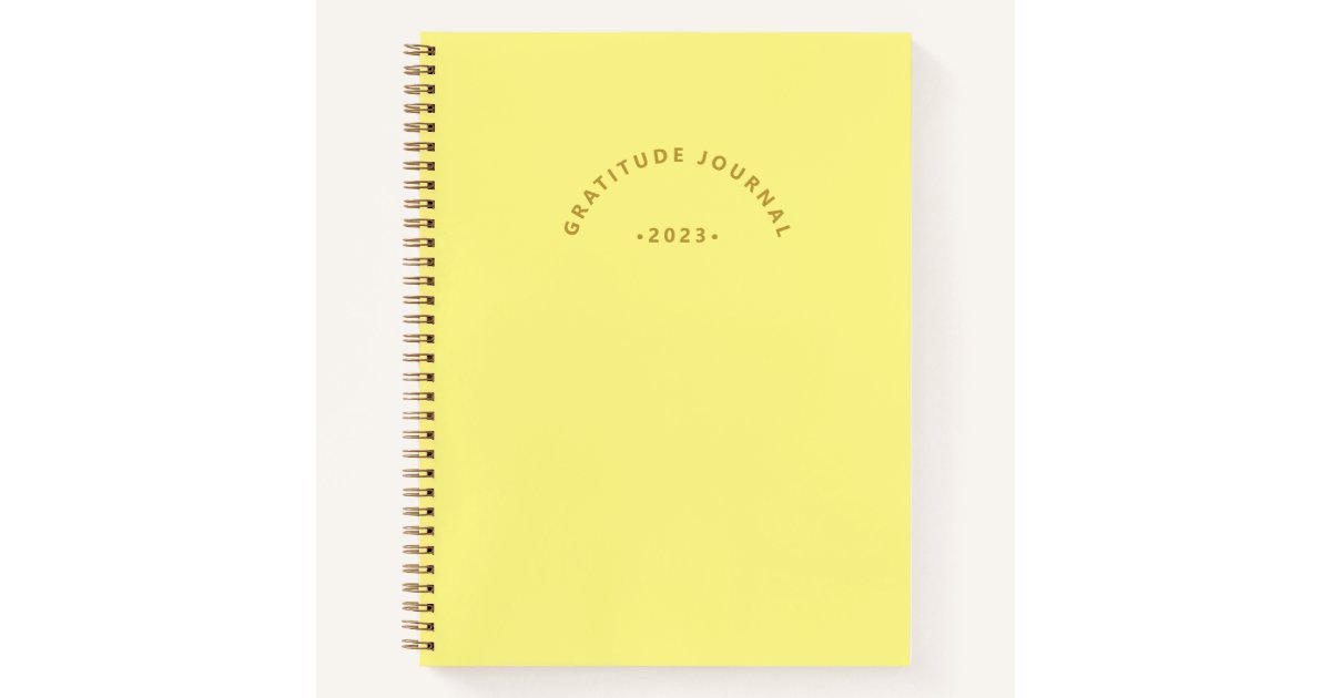 Minimalist Yellow Year Arch Gratitude Journal | Zazzle
