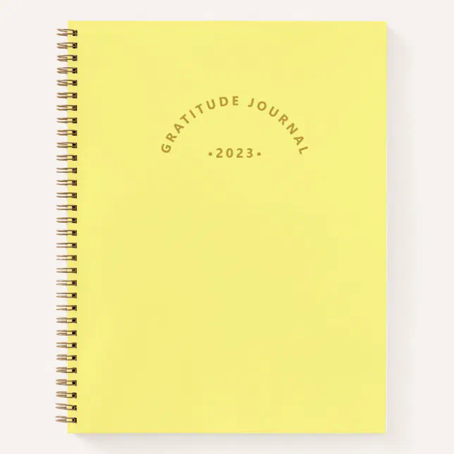 Minimalist Yellow Year Arch Gratitude Journal | Zazzle