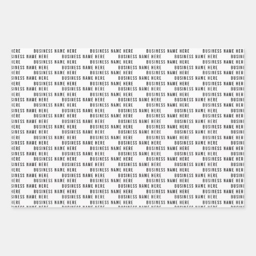 Minimalist Your Logo & Business Name Patterns Wrapping Paper Sheets ...