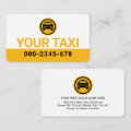 Minimalist Your Yellow Taxi Cab Business Card | Zazzle