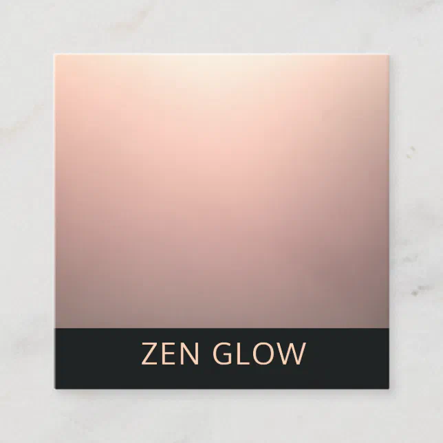 Minimalist Zen Glow Energy Healer Square Business Card | Zazzle