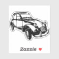 Minimalistic 2CV Deux Chevaux Duck Black Line Art Sticker | Zazzle