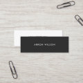 Minimalistic Black Mini Business Card | Zazzle