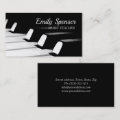 Minimalistic Black & White Piano Key Business Card | Zazzle