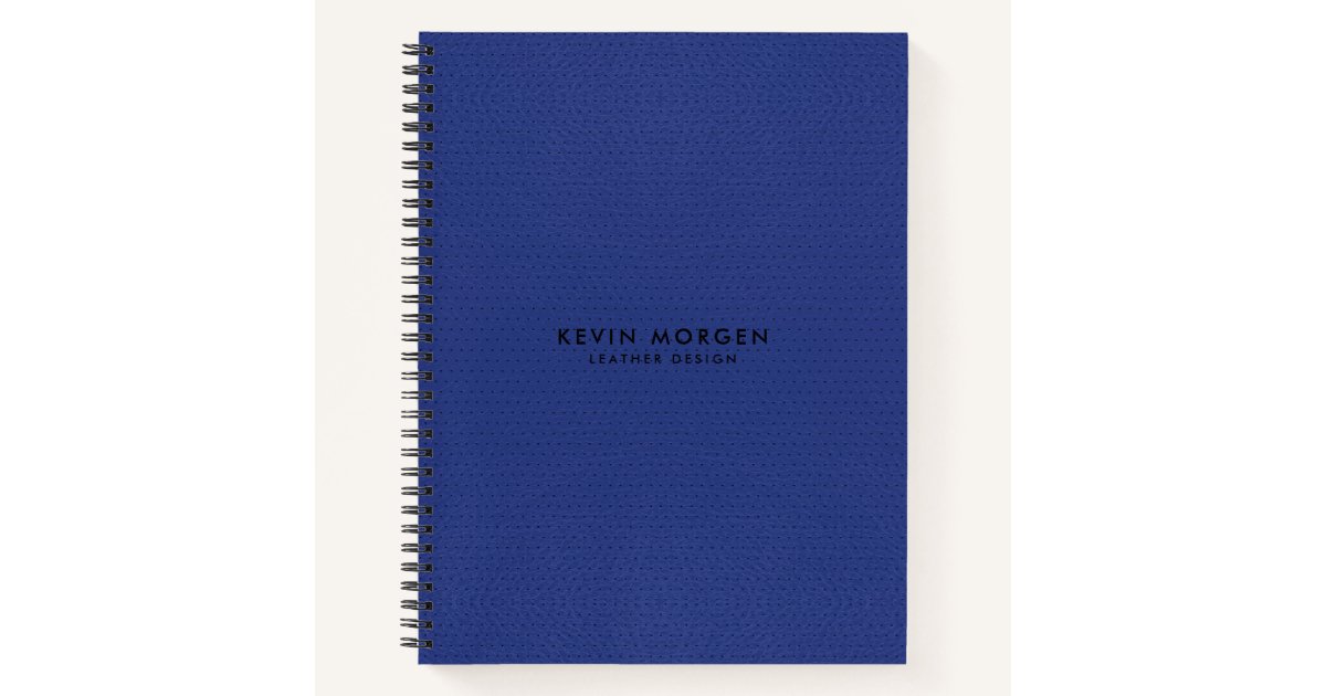 Minimalistic Blue Vintage Faux Leather Notebook | Zazzle