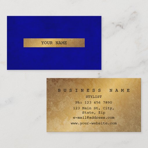 Minimalistic Blue Vip Business Card | Zazzle