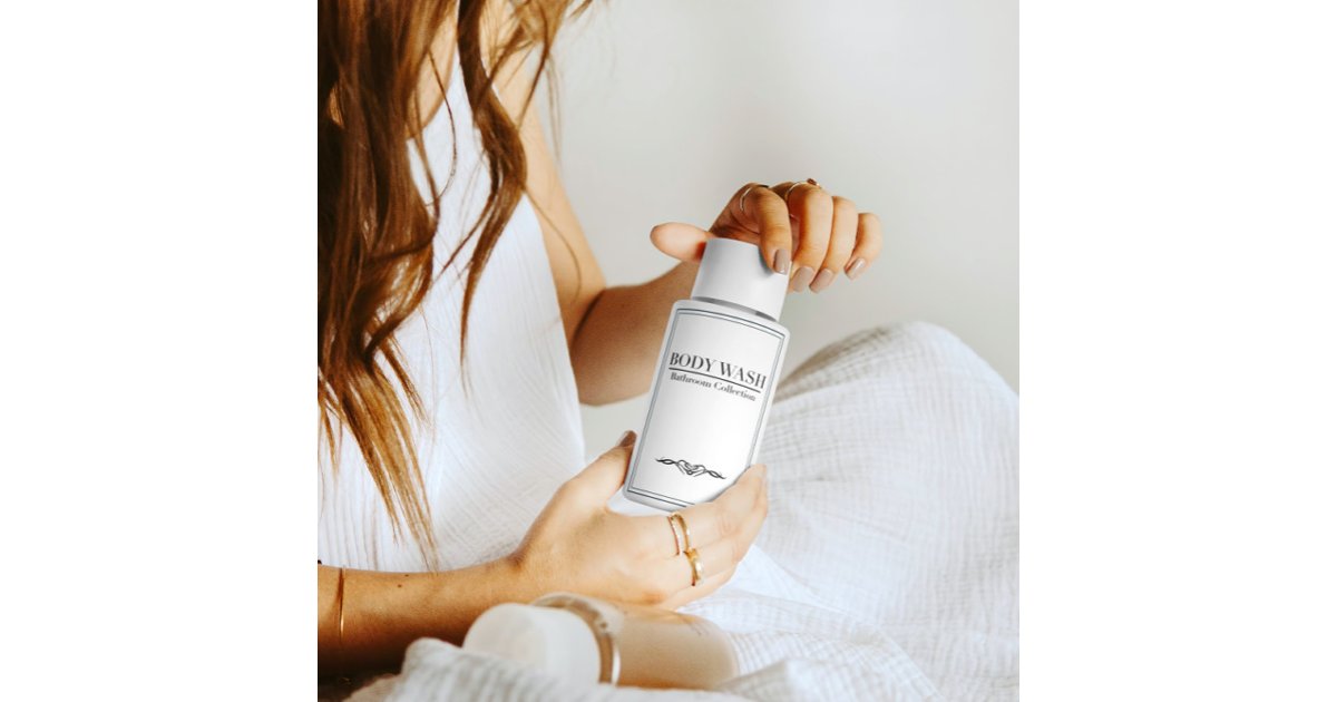 Minimalistic Body Wash Label Set | Zazzle