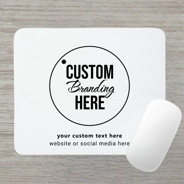 Minimalistic Business Logo Mouse Pad | Zazzle