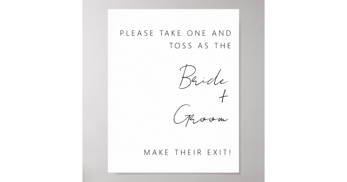 Minimalistic Confetti Exit Sign | Zazzle