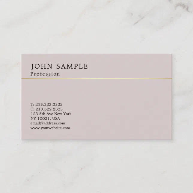 Minimalistic Design Elegant Harmonic Colors Business Card | Zazzle