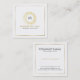 Minimalistic Elegant Gold Circle Monogram Square Business Card | Zazzle