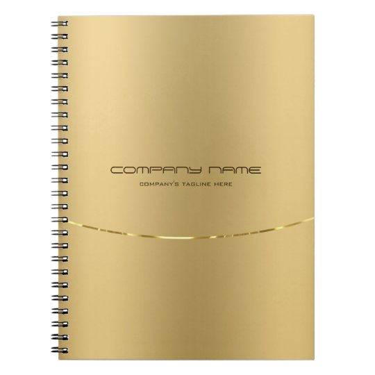 Minimalistic faux metallic gold texture background notebook | Zazzle.com